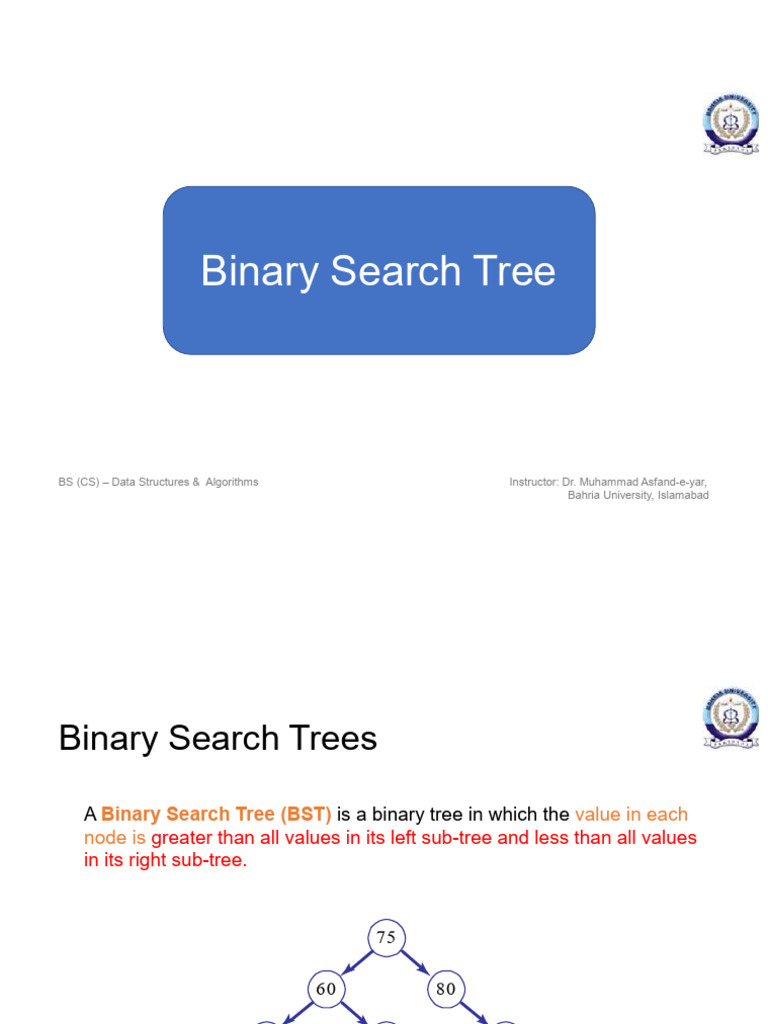 Lecture 10 Week 13 Lecture 1 - BST Search Implementation 10122024 095608am | PDF | Theoretical ...