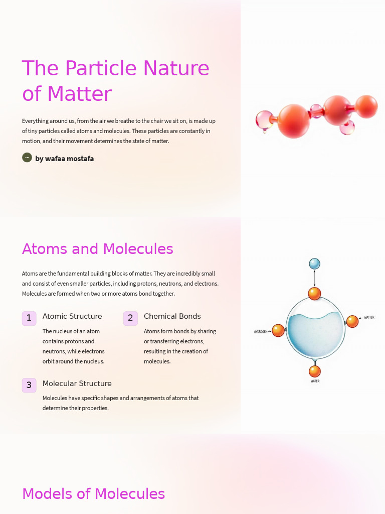 The Particle Nature of Matter | PDF | Heat Transfer | Atoms