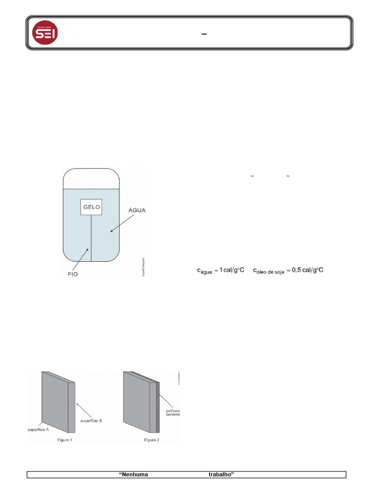 Lista Extra Física - Termologia | PDF | Calor | Temperatura