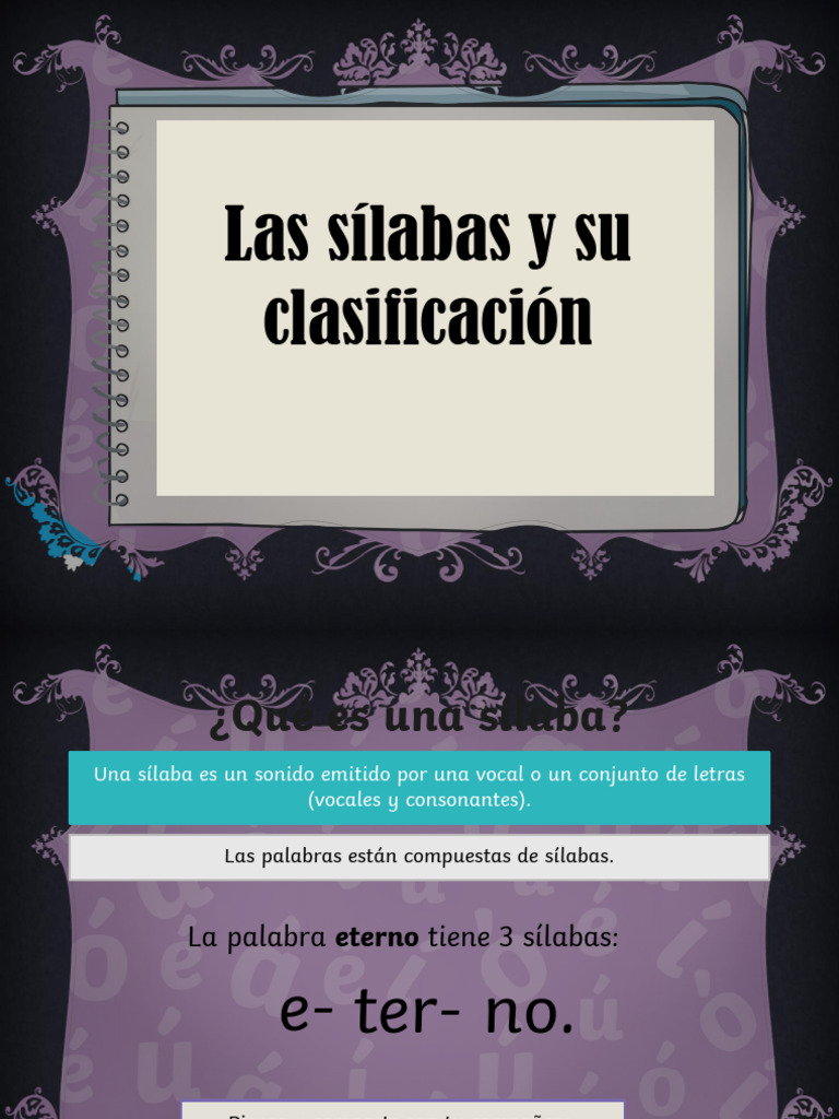 Clasificación de sílabas y tipos | PDF