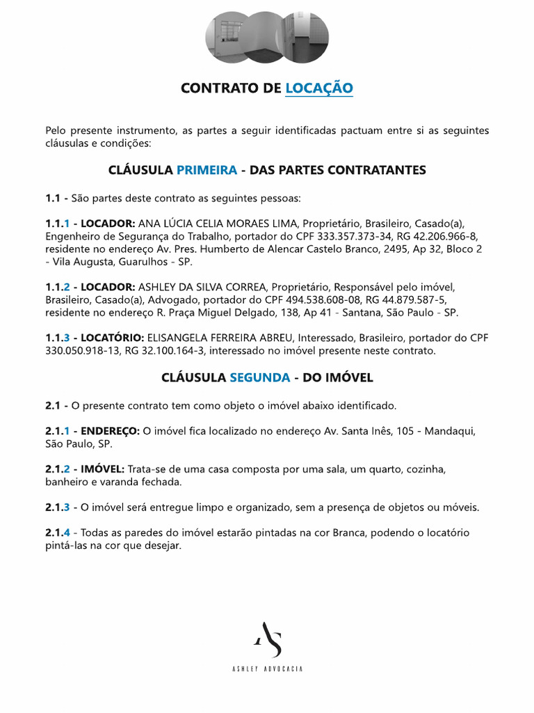 Contrato Locacao 100724 Elisangelac | PDF