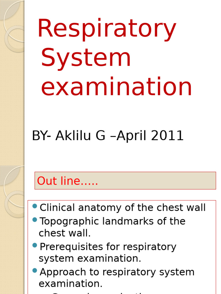 Resp-System Examination 9 | PDF | Thorax | Musculoskeletal System