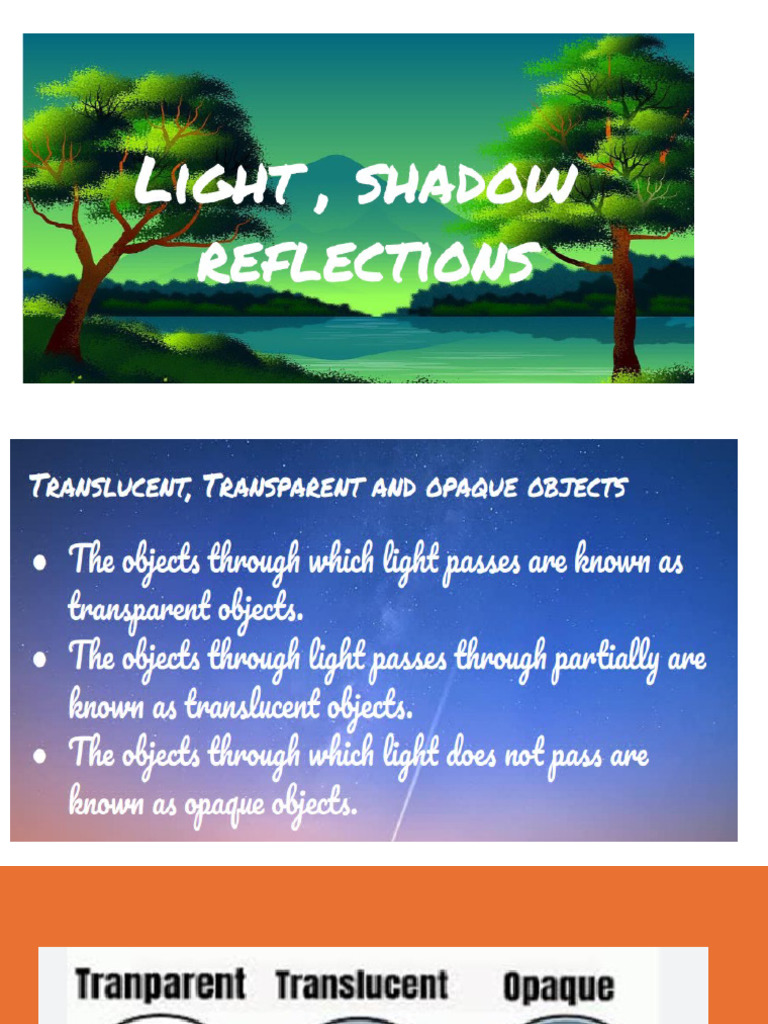Light Shadow Reflections Class 6 | PDF
