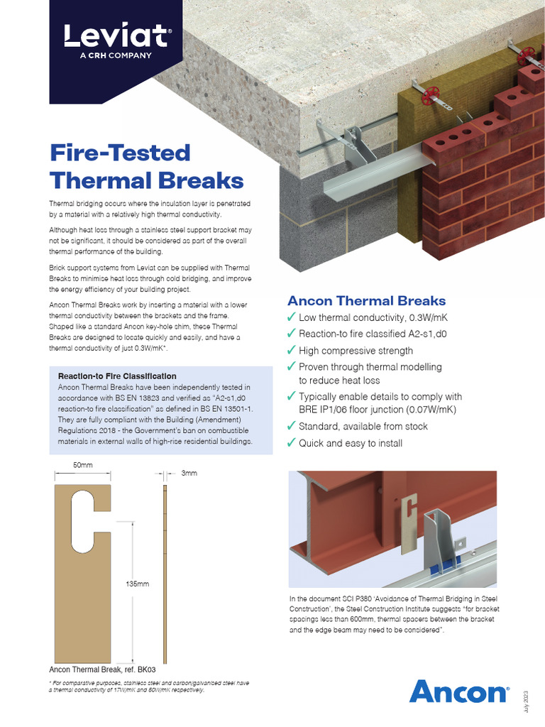 Ancon Thermal Breaks for Energy Efficiency | PDF | Thermal Insulation ...