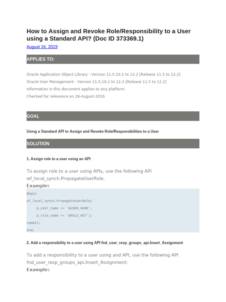 How To Assign and Revoke Role | PDF | User (Computing) | Software Development