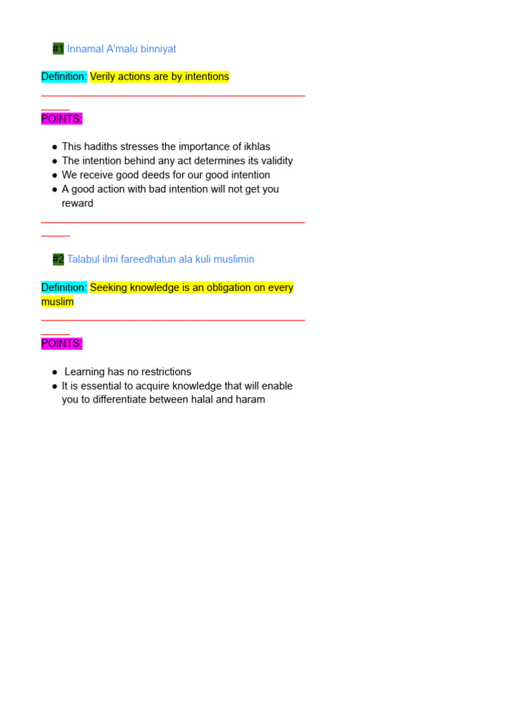 hadith | PDF | Sharia | Semitic Words And Phrases