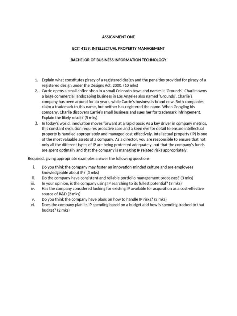 ASSIGNMENT ONE (1) | PDF