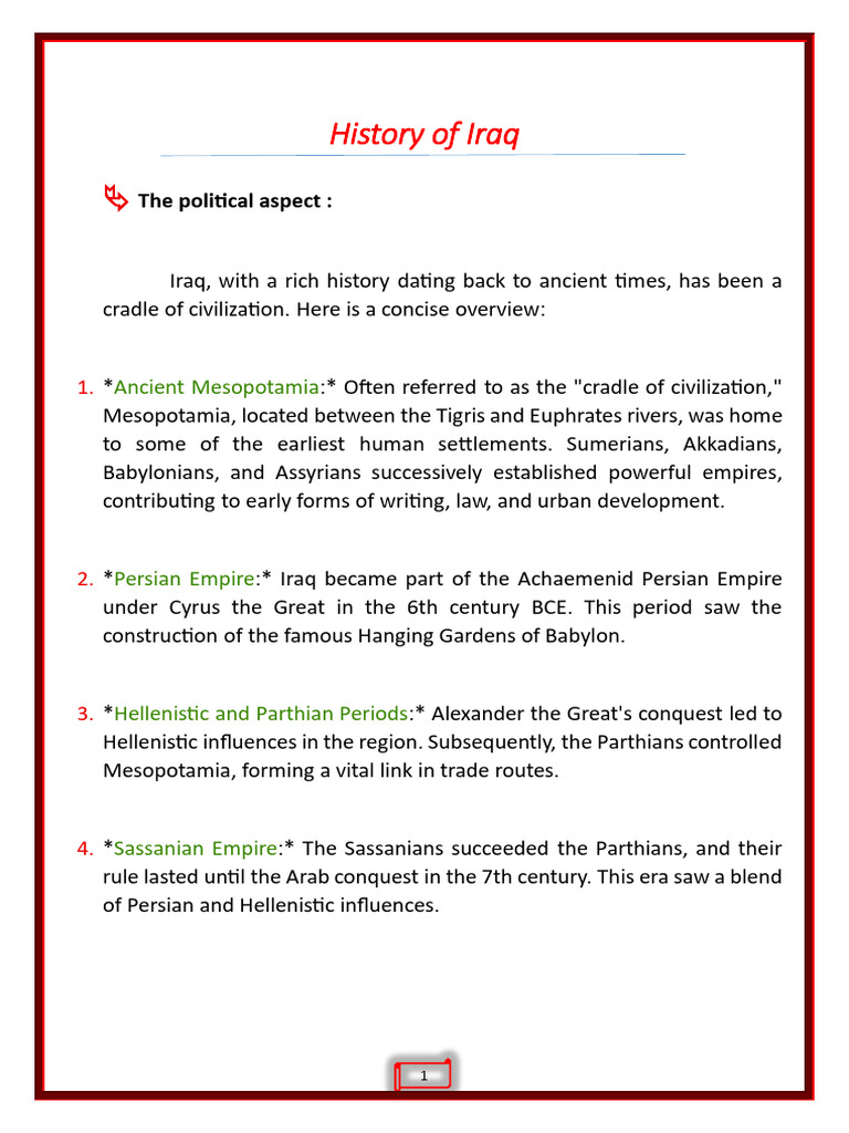 History of Iraq | PDF | Iraq | Mesopotamia