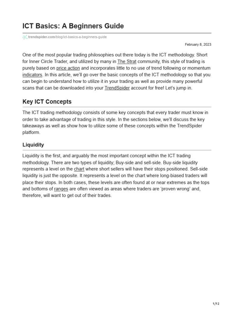 ICT Basics A Beginners Guide | PDF | Market Trend | Market (Economics)