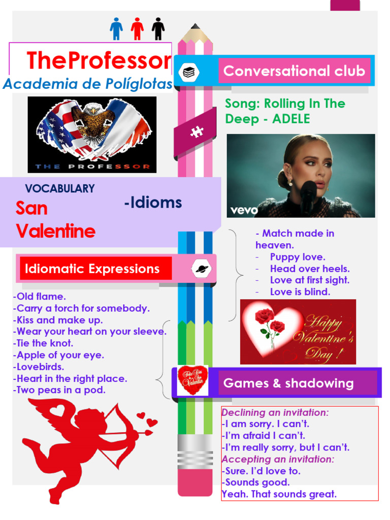 Expresiones y Vocabulario de San Valentín | PDF