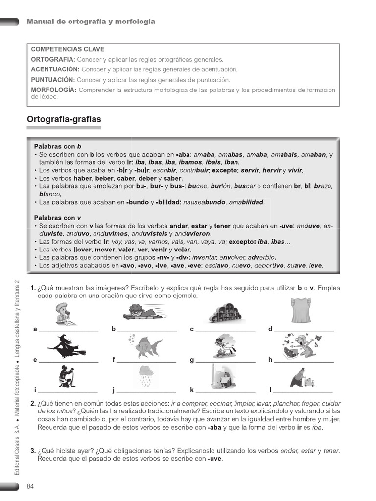 Ejercicios ortograf-a 2- | PDF | Verbo | Palabra