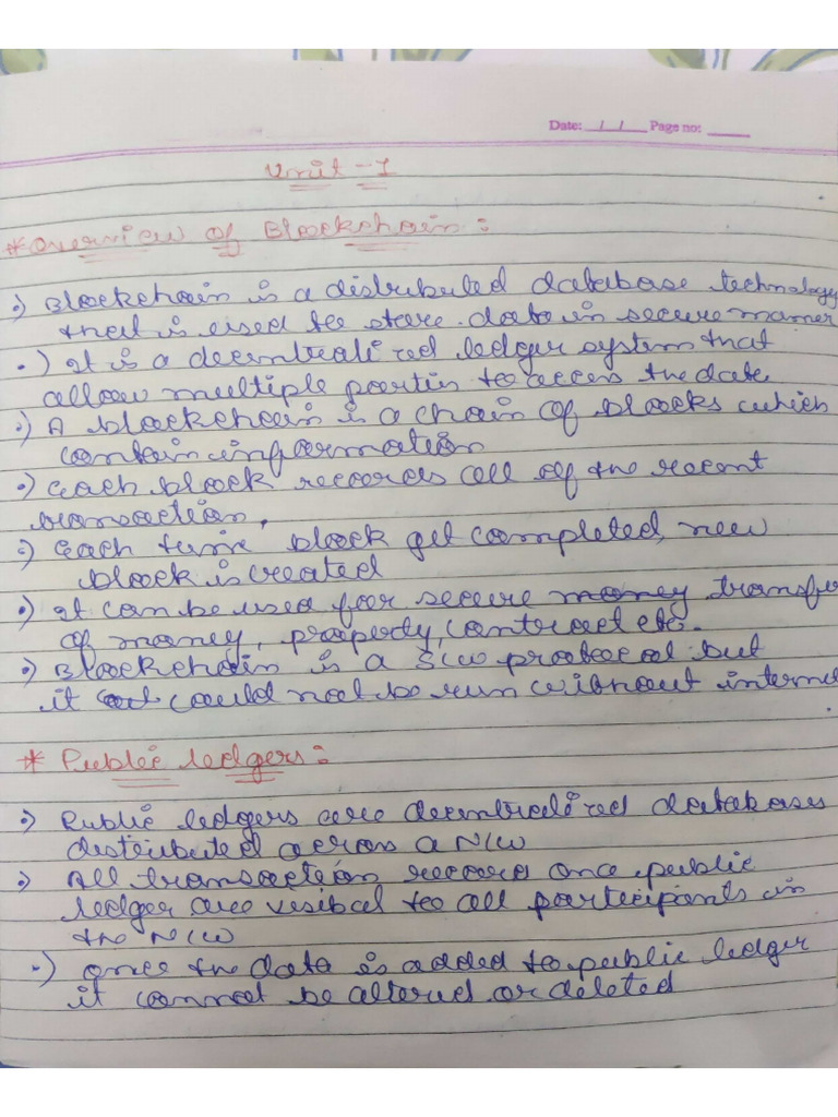 Blockchain unit-1 | PDF