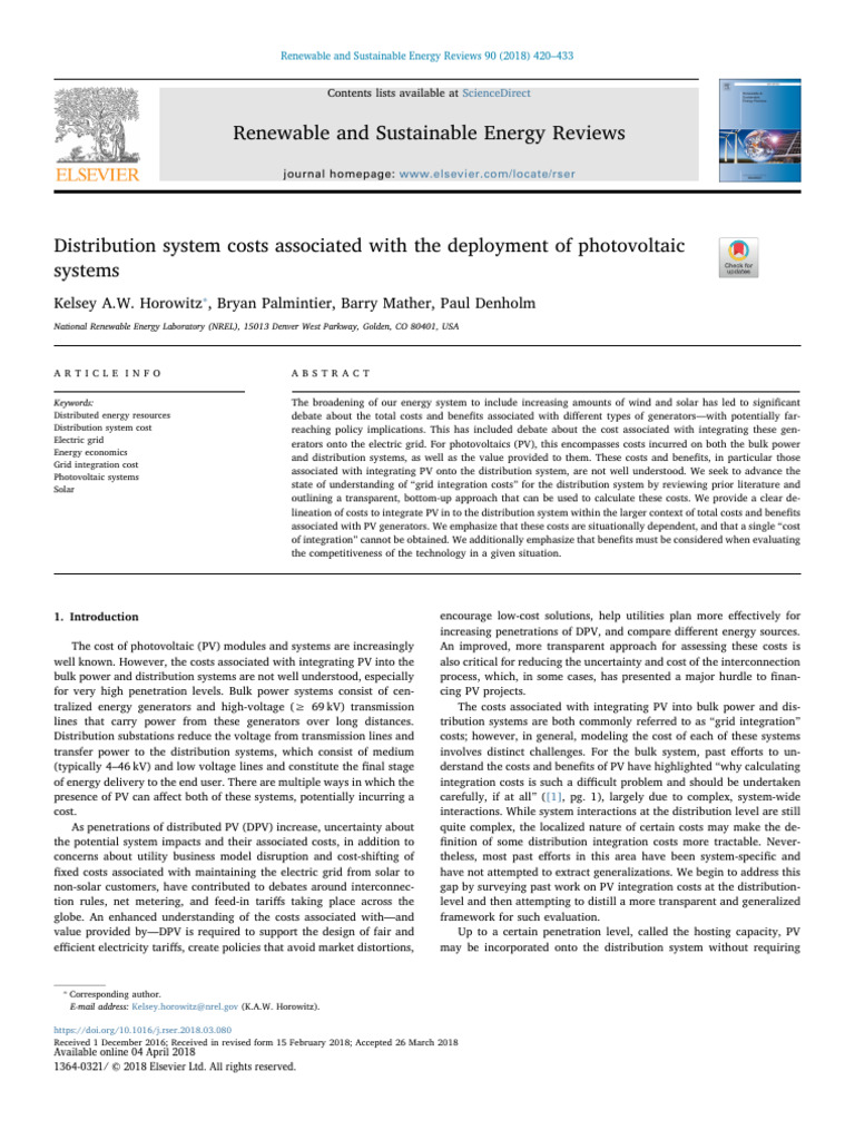 Renewable and Sustainable Energy Reviews | PDF | Photovoltaics ...