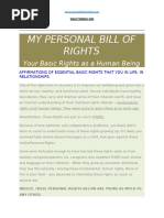 Personal Bill of Rights - Handout | PDF