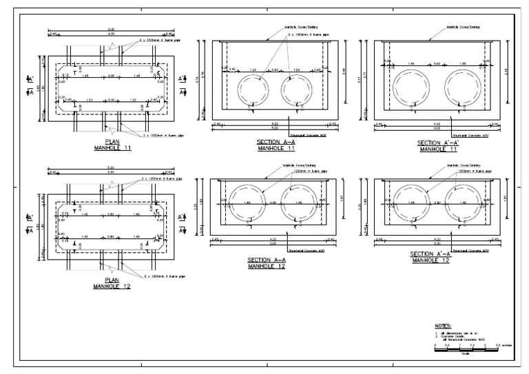Civil Drawings MH 11 and 12 | PDF