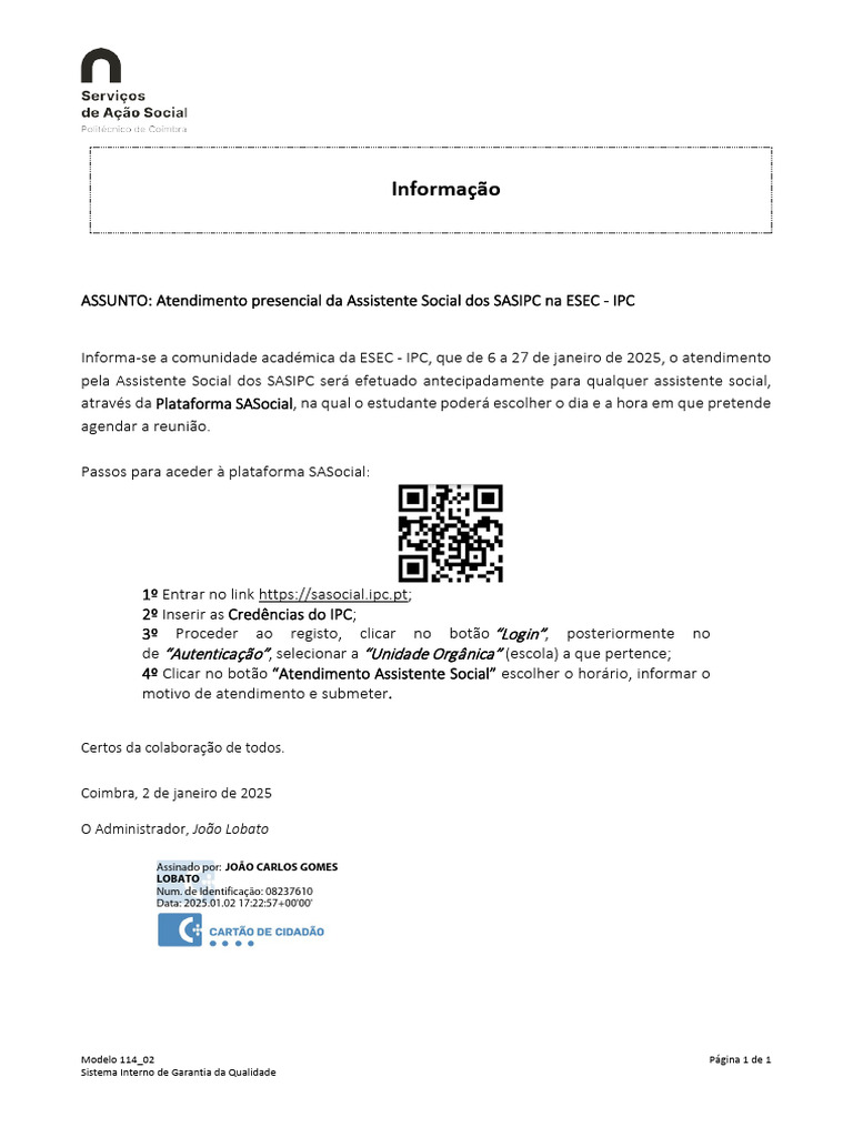 Atendimento ESEC IPC Janeiro 2025_signed | PDF