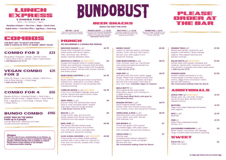 Bundo Menu A3 May2023 Digi Food | PDF | Indian Cuisine | Curry