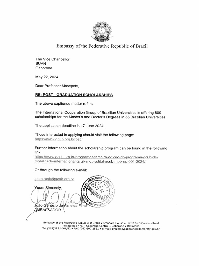 BRAZIL SCHOLARSHIPS | PDF