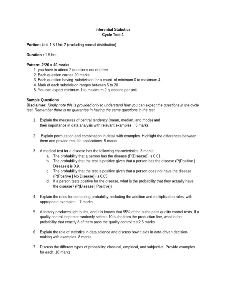 IFS Sample Questions | PDF