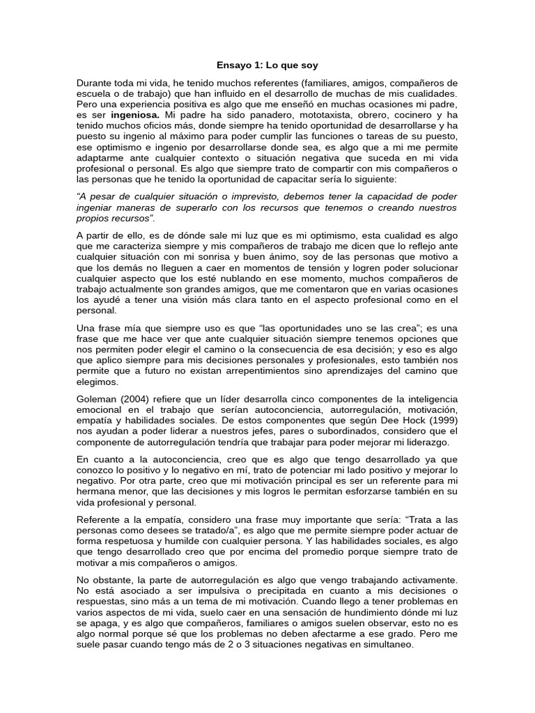 Retamozo Ramirez, Fiorella_Ensayo 1_Liderazgo y Coaching Organizacional | PDF | Motivación ...