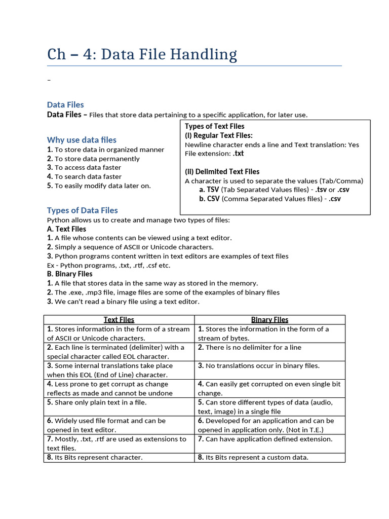 Data File Handling | PDF | Comma Separated Values | Computer File Data File Handling | PDF | Comma Separated Values | Computer File