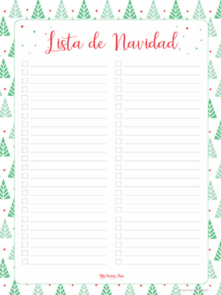plantilla lista navidad | PDF