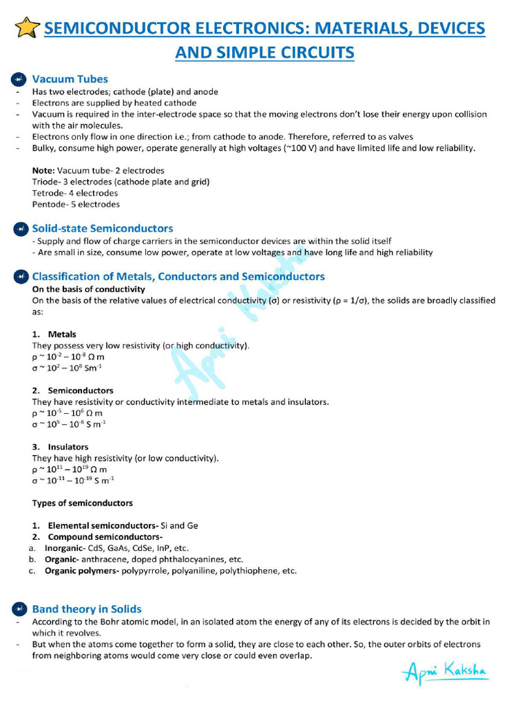 Semiconductor Electronic Devices | PDF