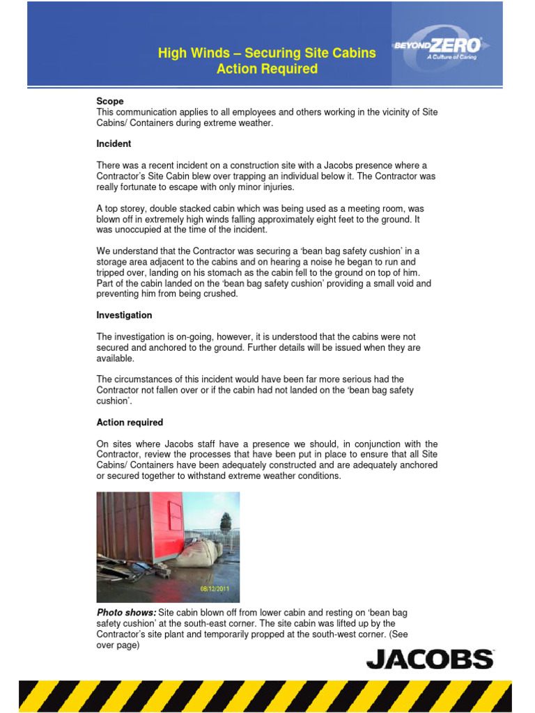 High Winds: Securing Site Cabins | PDF