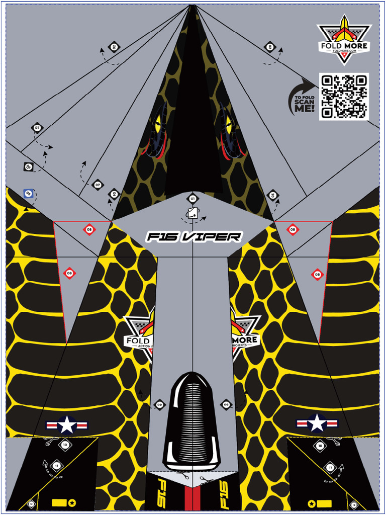 F 16 Paper Plane Template 5kpi7g | PDF