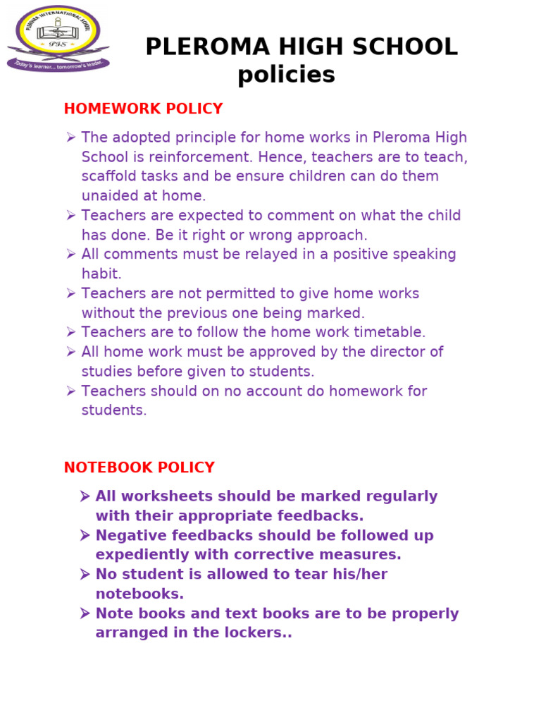 School Policies | PDF | Teachers | Classroom