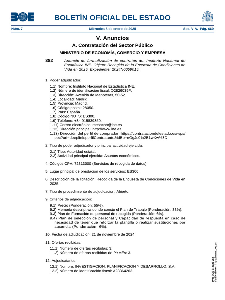Boe B 2025 382 | PDF | Economias | España