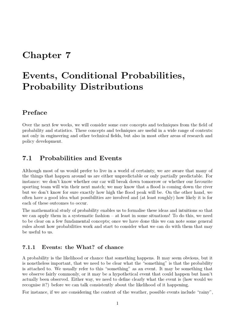 Probability Concepts and Events Explained | PDF | Probability Distribution | Probability