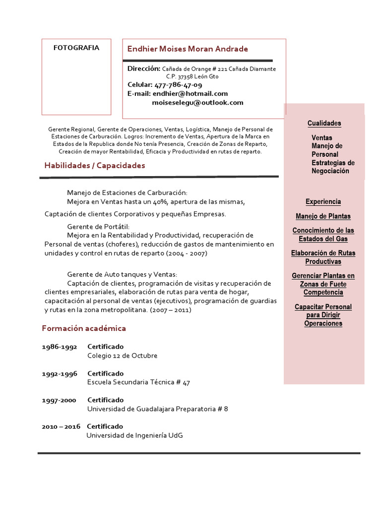 CV Moy 2024 | PDF | Economias | Business