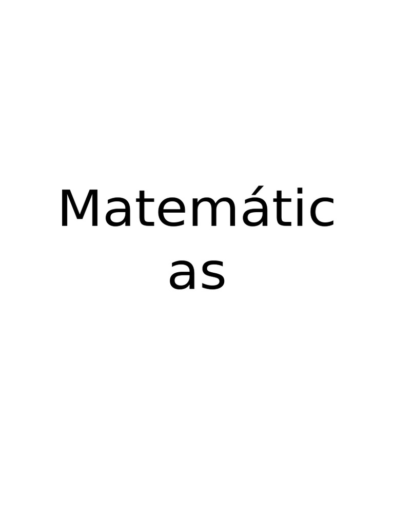 Matemáticas | PDF