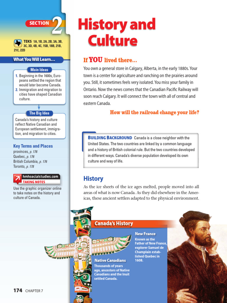 Chapter 7 Section 2 Reading | PDF | New France | Canada