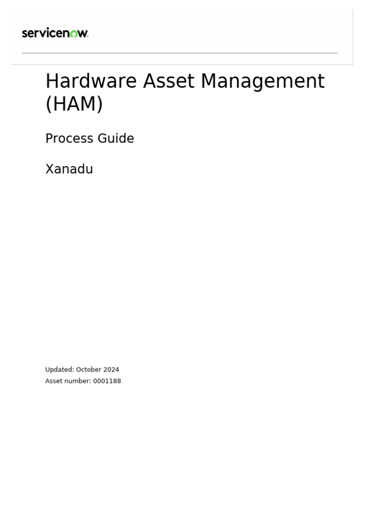 ITAM - HAM - Process Guide - Credits To Xanadu | PDF | Asset Management ...