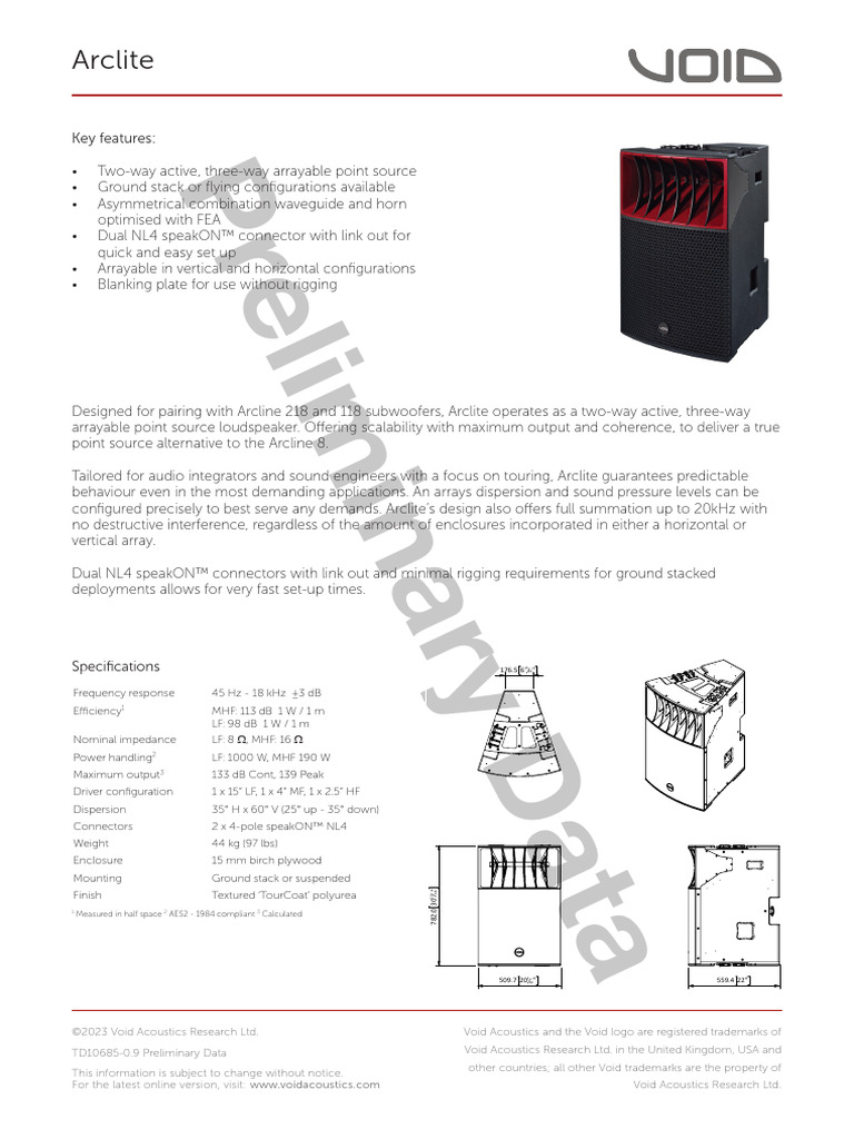 TD10685-1.0 - Arclite Specification Sheet | PDF | Telecommunications ...