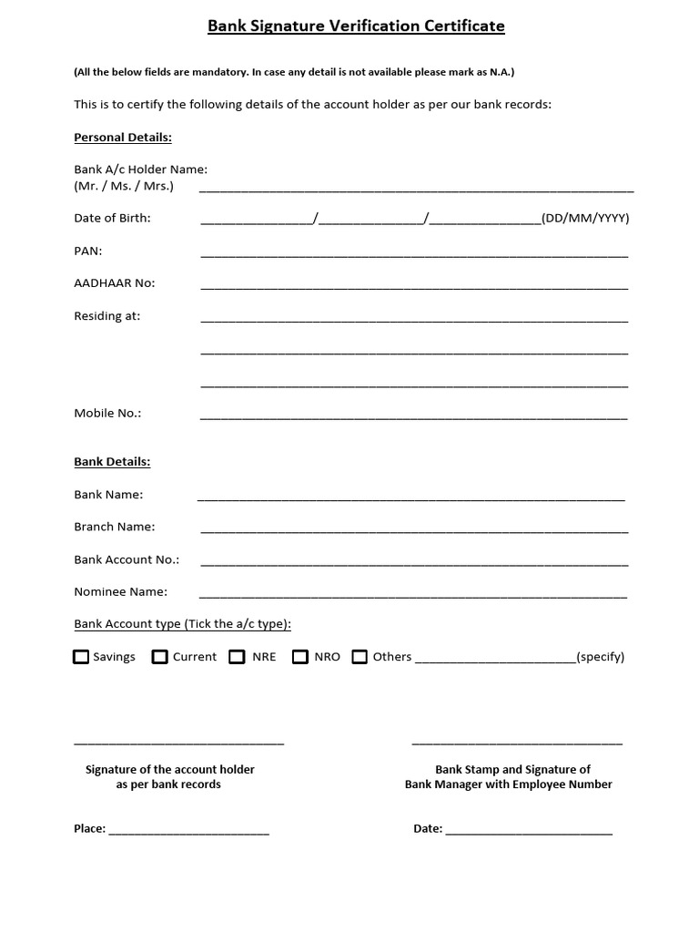 Kotak Bank-Signature-Verification-Certificate | PDF