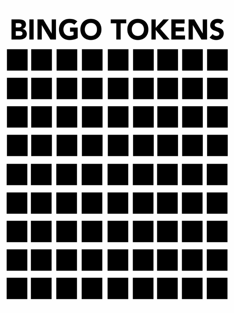 Bingo Tokens Squares | PDF