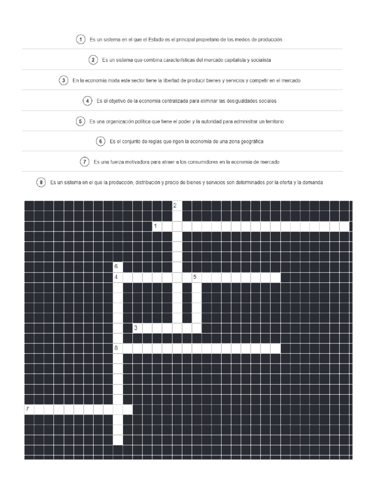 crucigrama progresion 12 | PDF