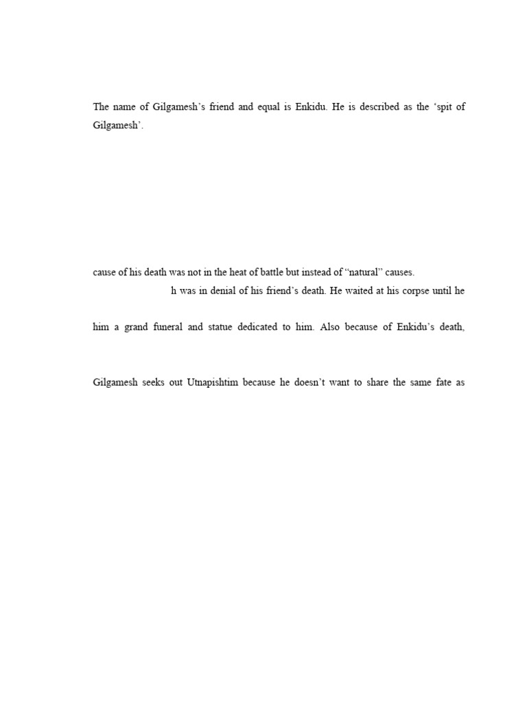 Gilgamesh Guided Reading Assignment | PDF