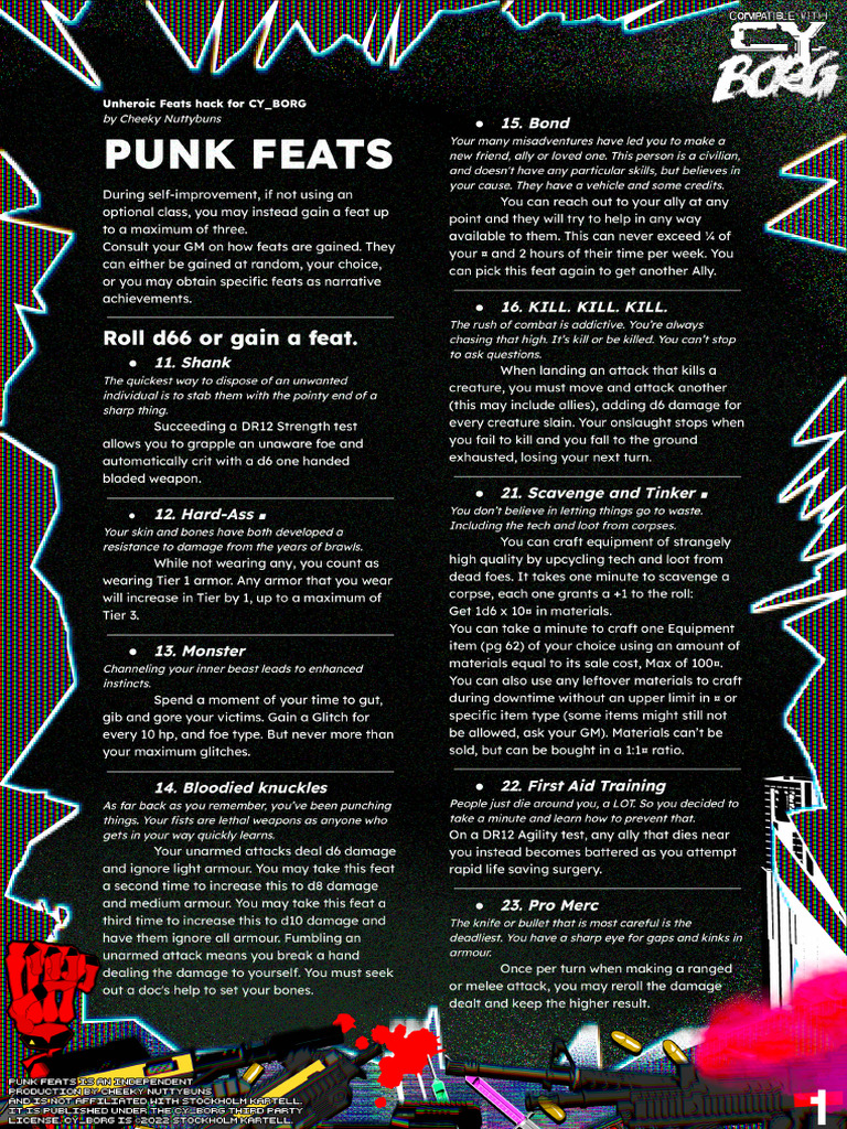 PUNK FEATS v1.1 | PDF