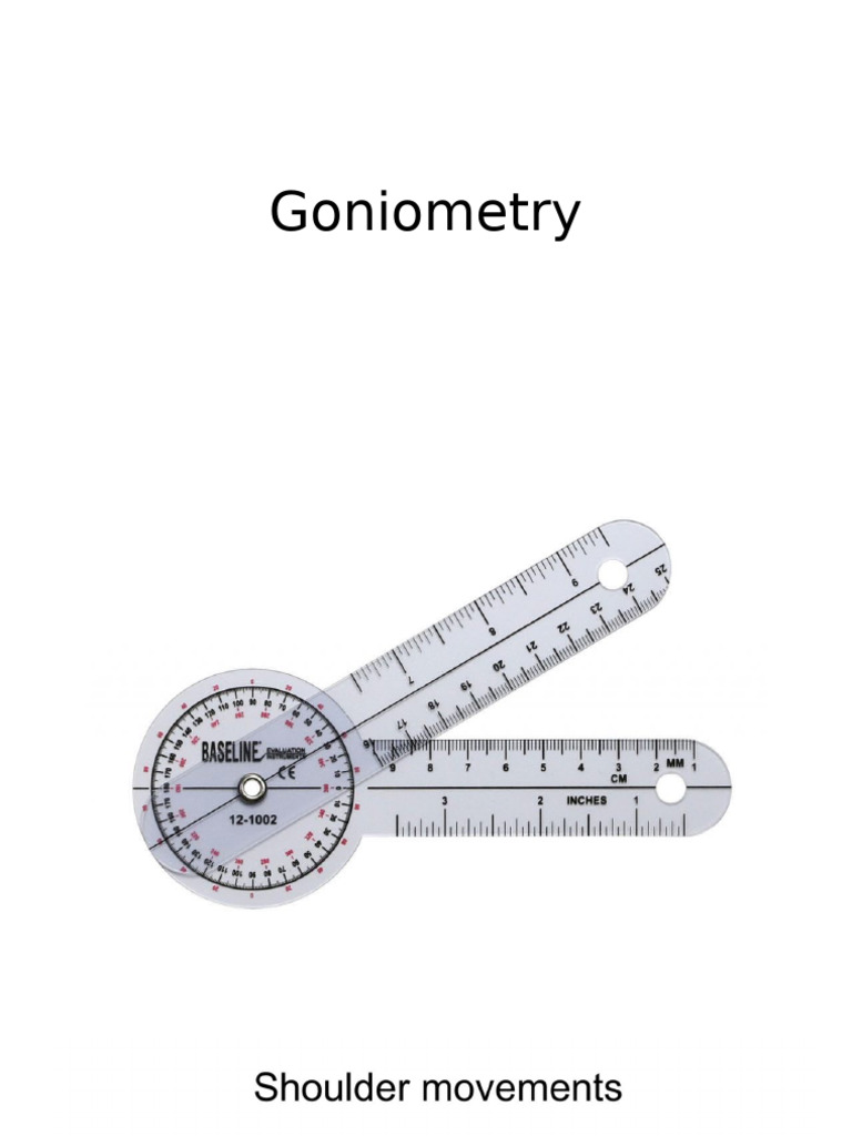 Goniometry | PDF