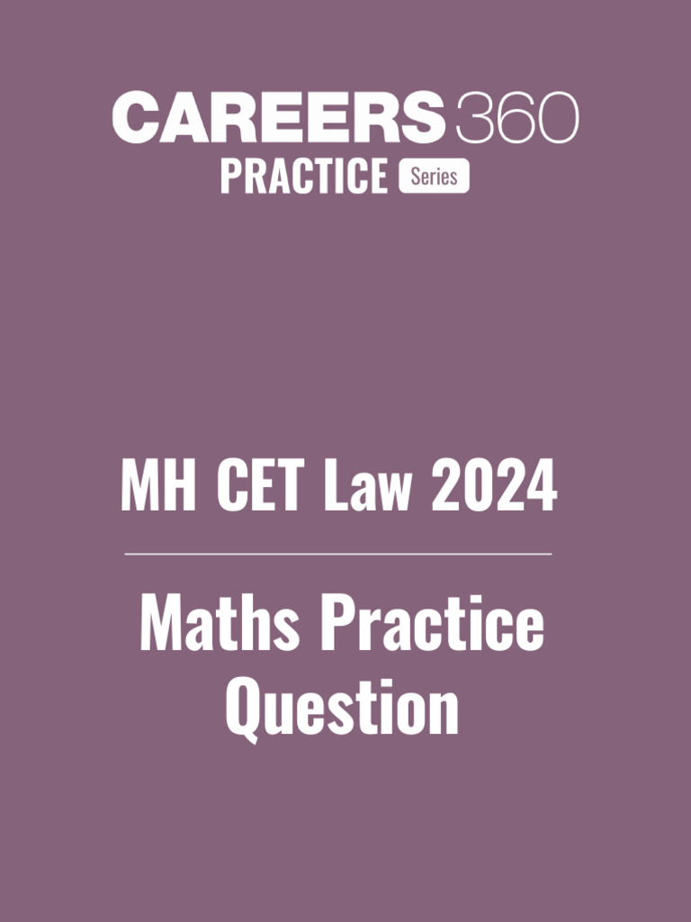 MH CET Law 2024 Maths Practice Guide | PDF | Arithmetic | Geometry