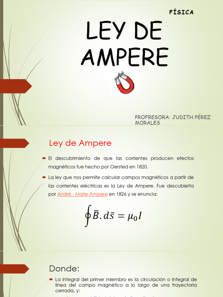 Ley de Ampere JPM | PDF | Campo magnético | Corriente eléctrica