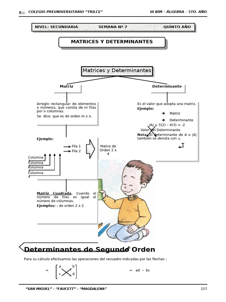 Determinantes y Matrices: Guía Completa | PDF | Determinante | Matriz ...