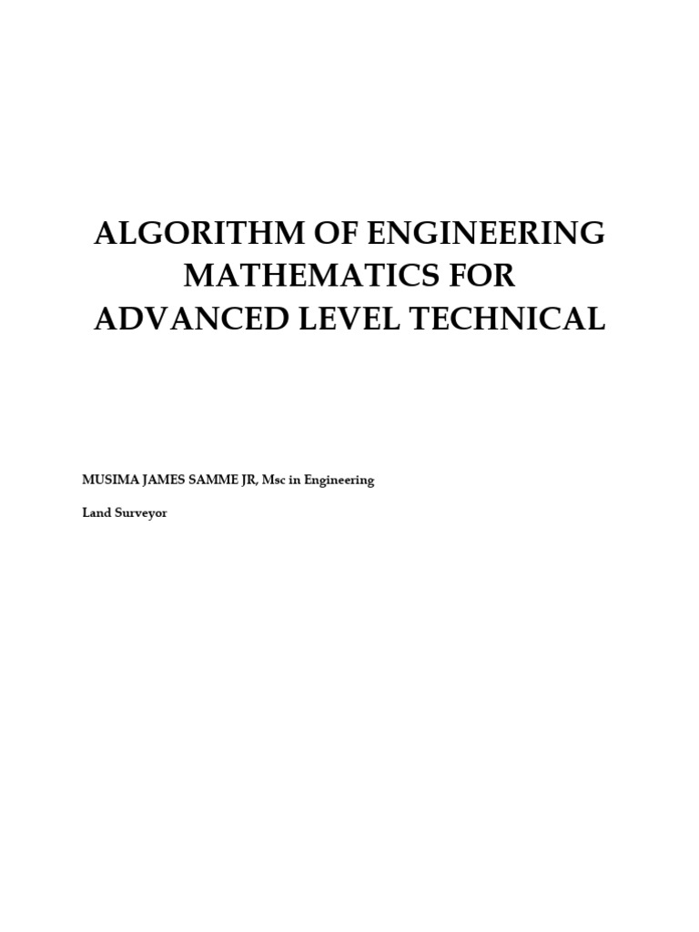 Engineering Mathematics Algorithms Guide | PDF | Line (Geometry ...