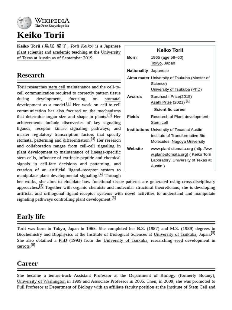 Keiko_Torii | PDF | Biology | Life Sciences