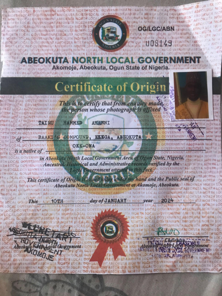 Certificate of Origin | PDF