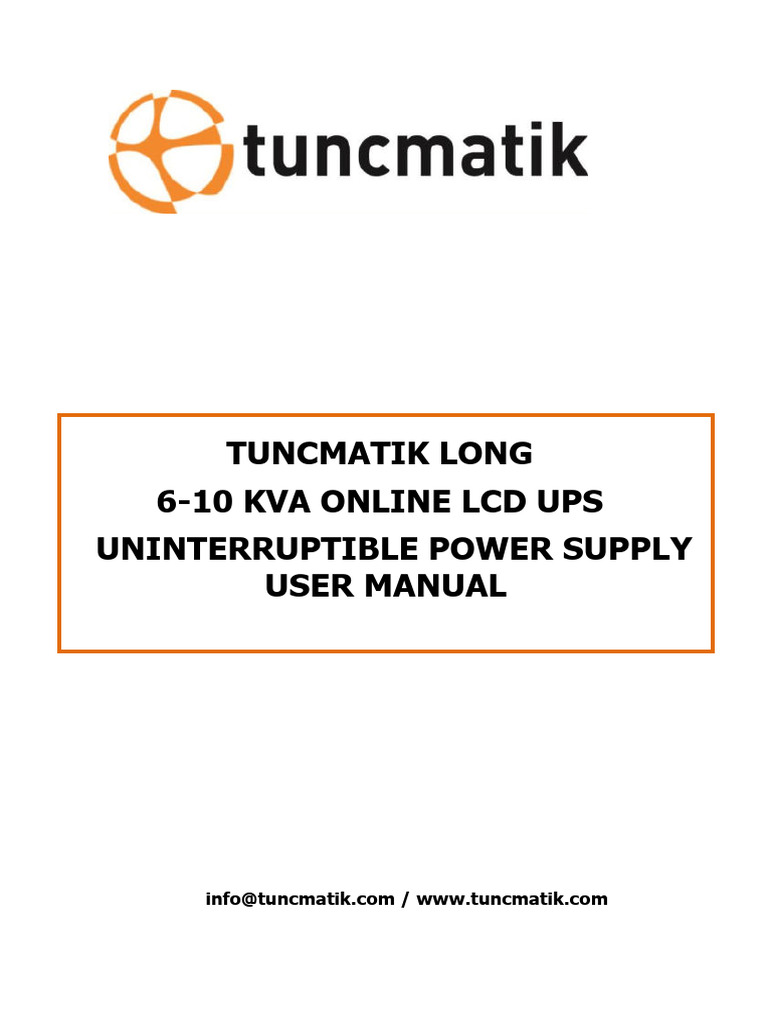 6-10 KVA UPS User Manual Guide | PDF | Power Inverter | Mains Electricity